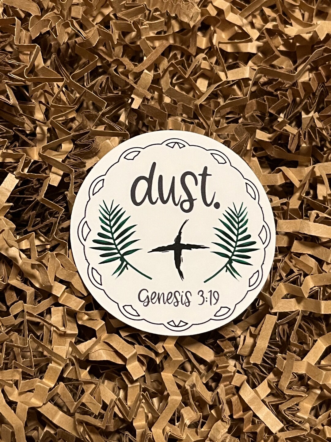 Dust. Lent / Ash Wednesday Handmade Vinyl Sticker, Approximately 2x 2 ...