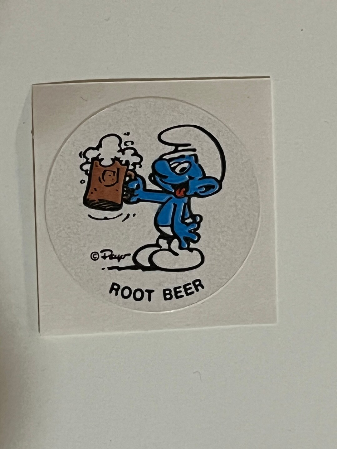 Vintage 1980s Smurf Scratch and Sniff Sticker, Great Root Beer Scent on ...