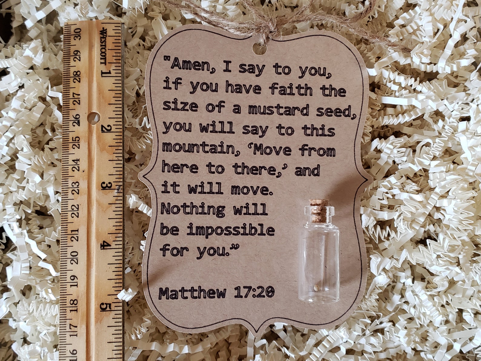 Mustard Seed Gift Cardstock Sign & Real Mustard Seed Inside - Etsy