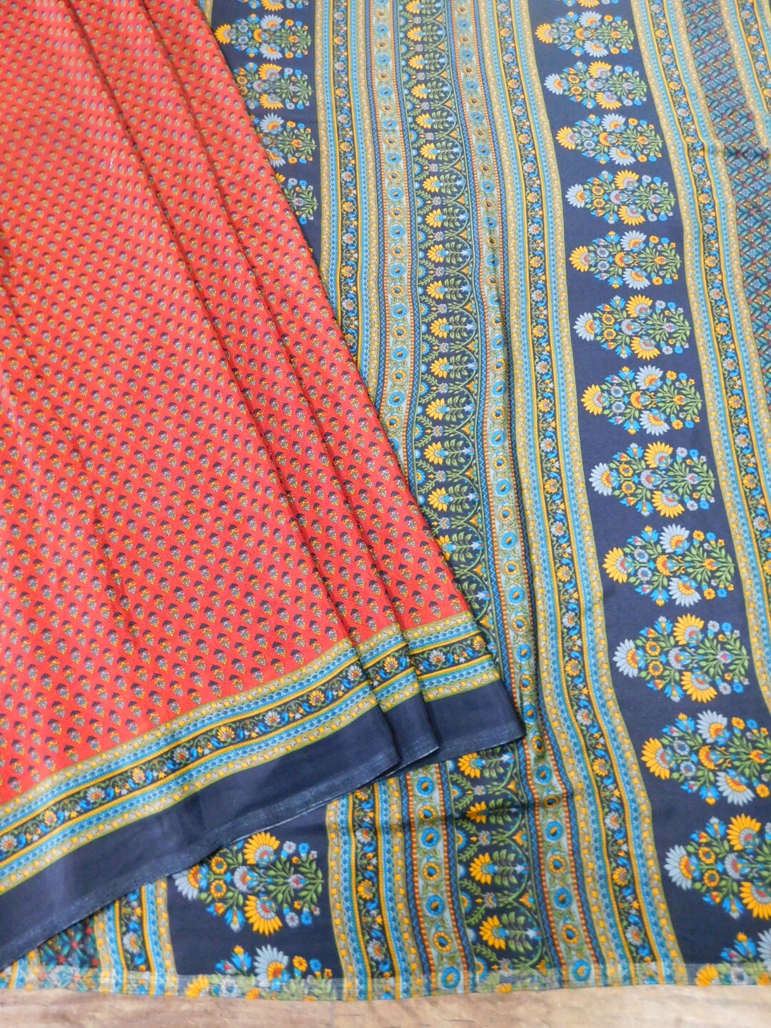Red Silk Saree Craft Sewing Clothing Women Wear Vintage Silk - Etsy