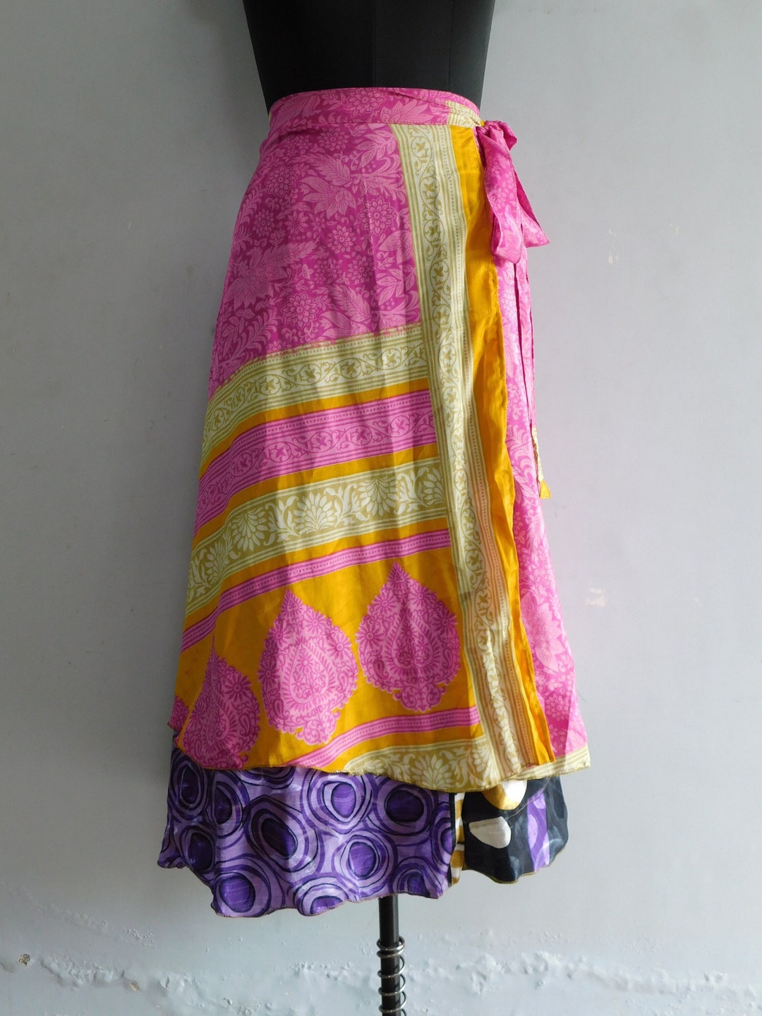 Reversible Skirts for Her Silk Fabric Dress Women Minimal Dress ...