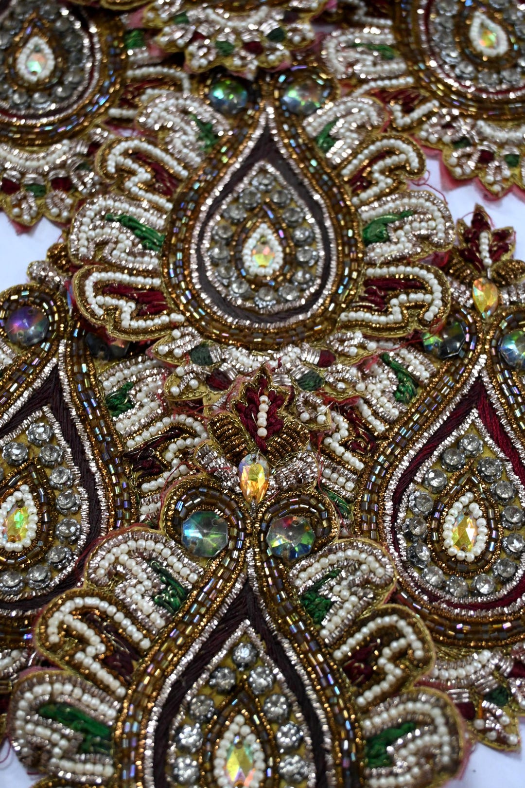 Vintage Multicolor Patches Hand Embroidery Applique Indian Patches Lot ...