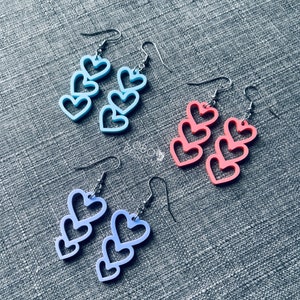 Heart Earrings SVG, Heart Earrings File, Earring Cut File, Earring SVG ...