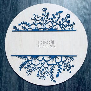 Split Floral SVG, Split Floral File, Floral Cut File, Floral SVG ...
