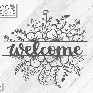 Split Floral SVG, Split Floral File, Floral Cut File, Floral SVG ...