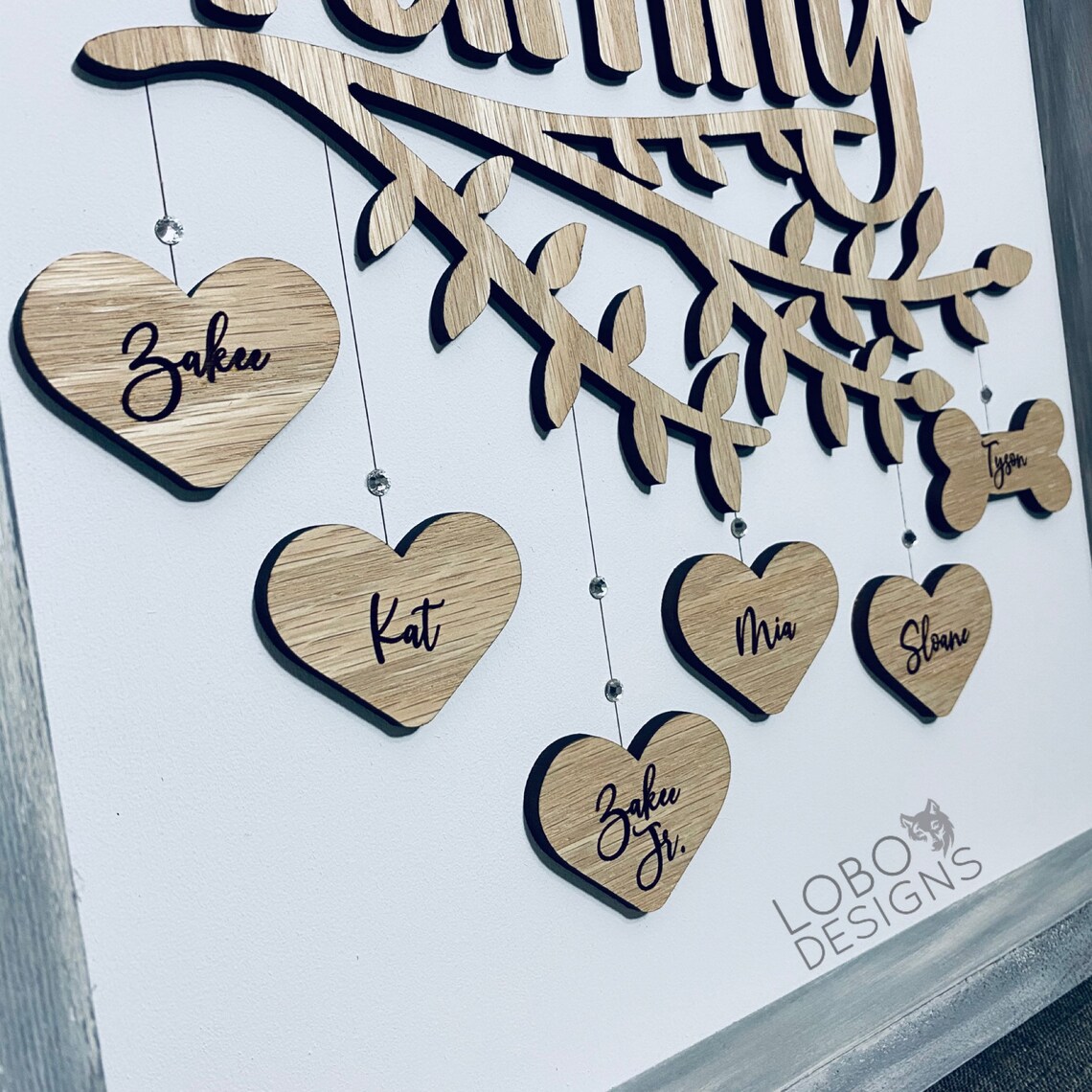 Cut File / Laser File — Hand-drawn Family Tree Design With Add-ons ...