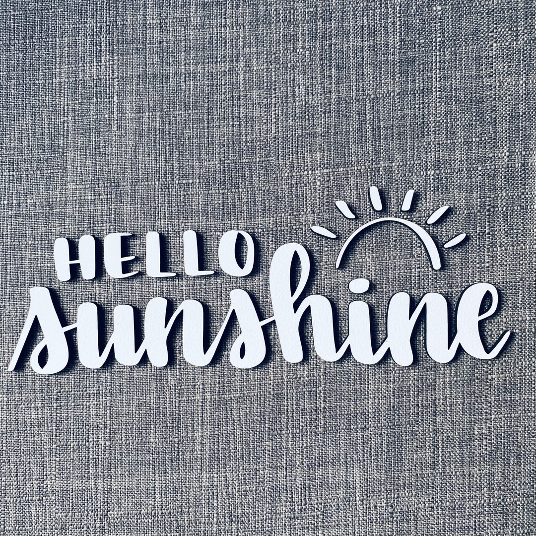 Laser File — Hand-lettered "hello Sunshine" Design — SVG, PDF, AI - Etsy