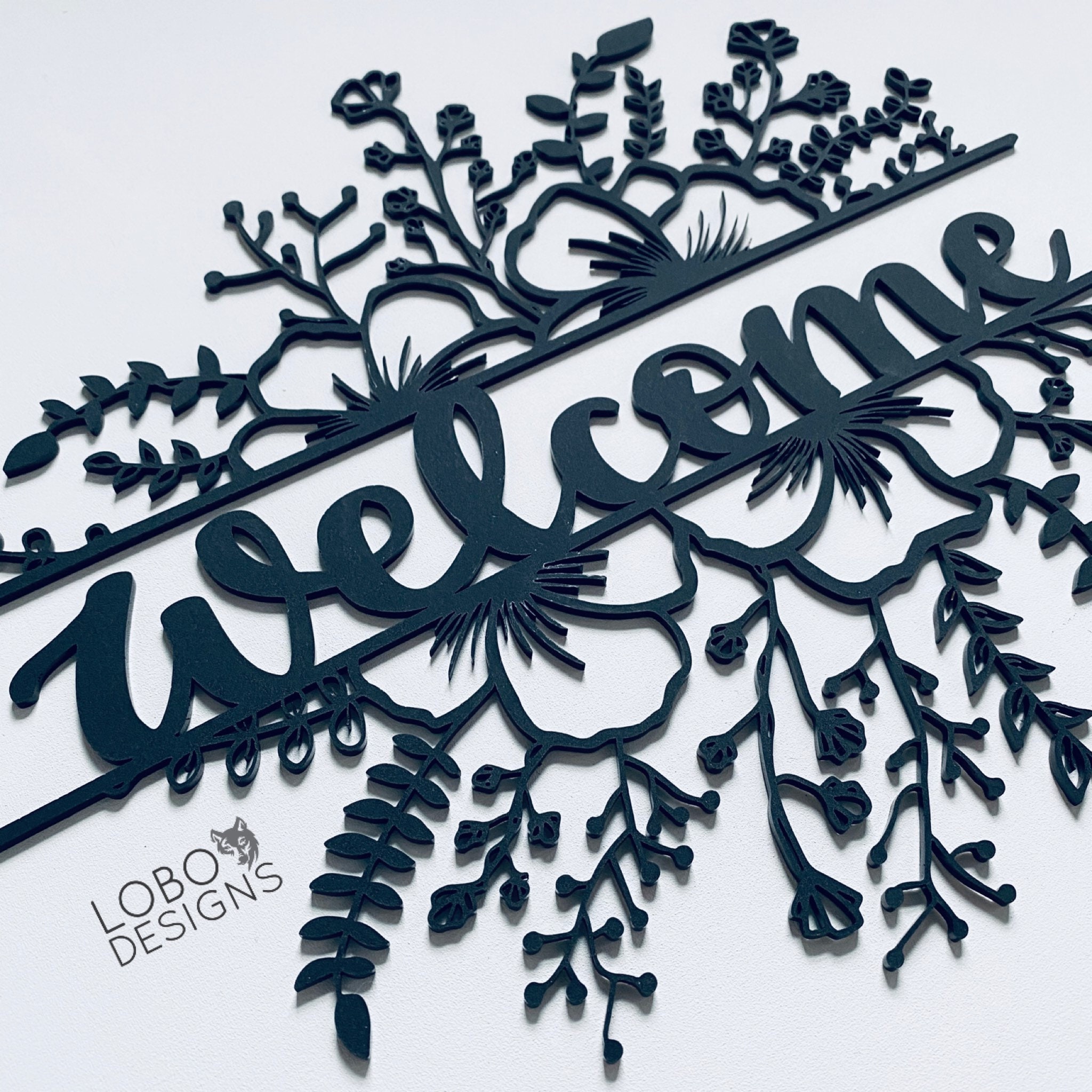 Split Floral SVG Split Floral File Floral Cut File Floral | Etsy