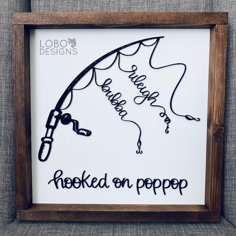 Laser File — Hooked on Daddy + Hooked on Pop Pop Double-design SVG W ...