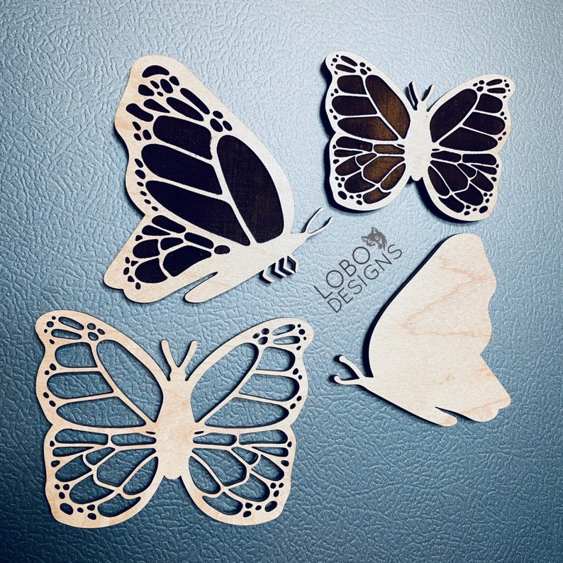 Cut File / Laser File Bundle Set of 8 Hand-drawn Butterfly - Etsy