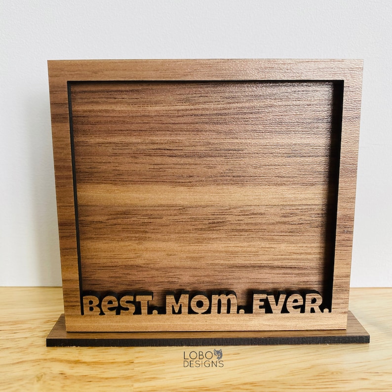 GLOWFORGE FILE Mom & Dad Mini Stand-Up Picture Frames 8 | Etsy