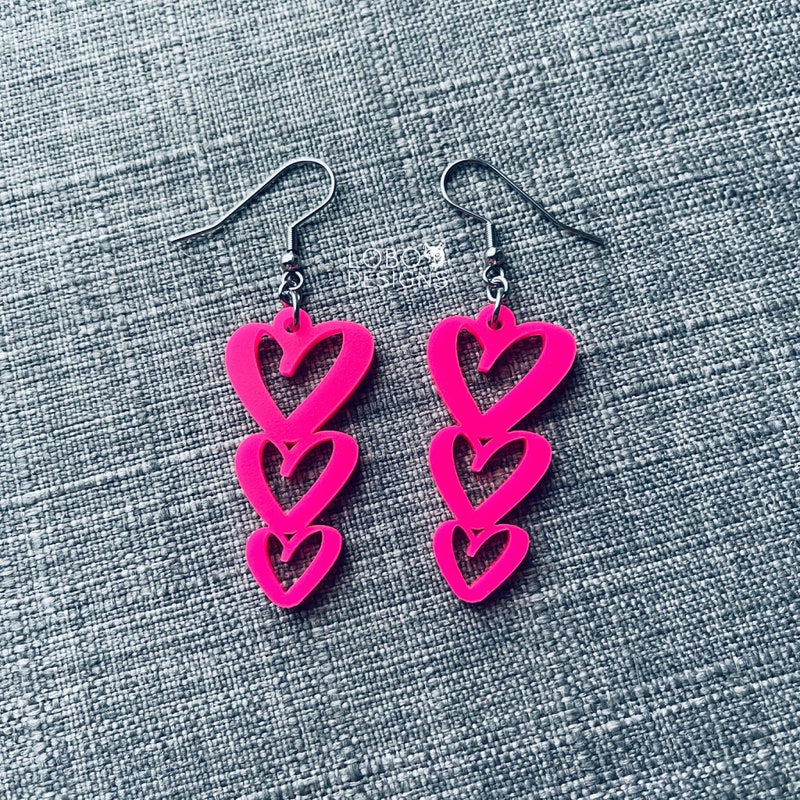 Heart Earrings - Etsy