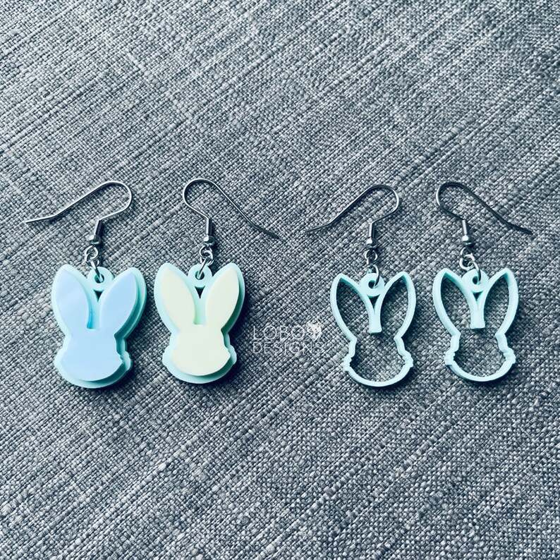 Bunny Earrings SVG Rabbit Earrings SVG Easter Earrings SVG - Etsy