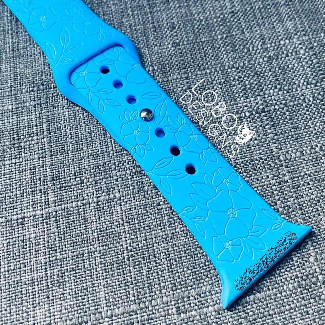 Laser File — Single-line/scored Floral Pattern Watch Band Design (jigs ...