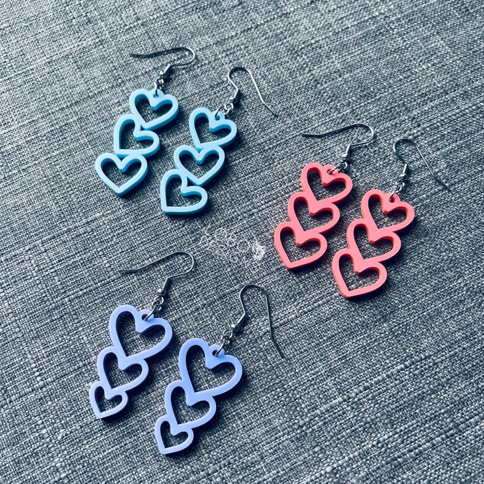 Heart Earrings SVG Heart Earrings File Earring Cut File | Etsy