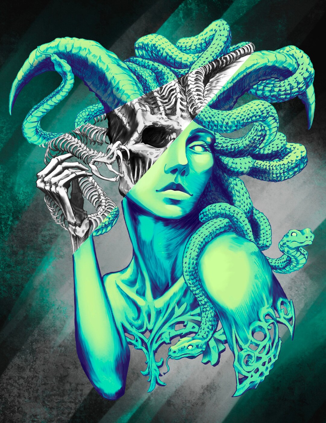 Medusa, High Quality Digital Print - Etsy