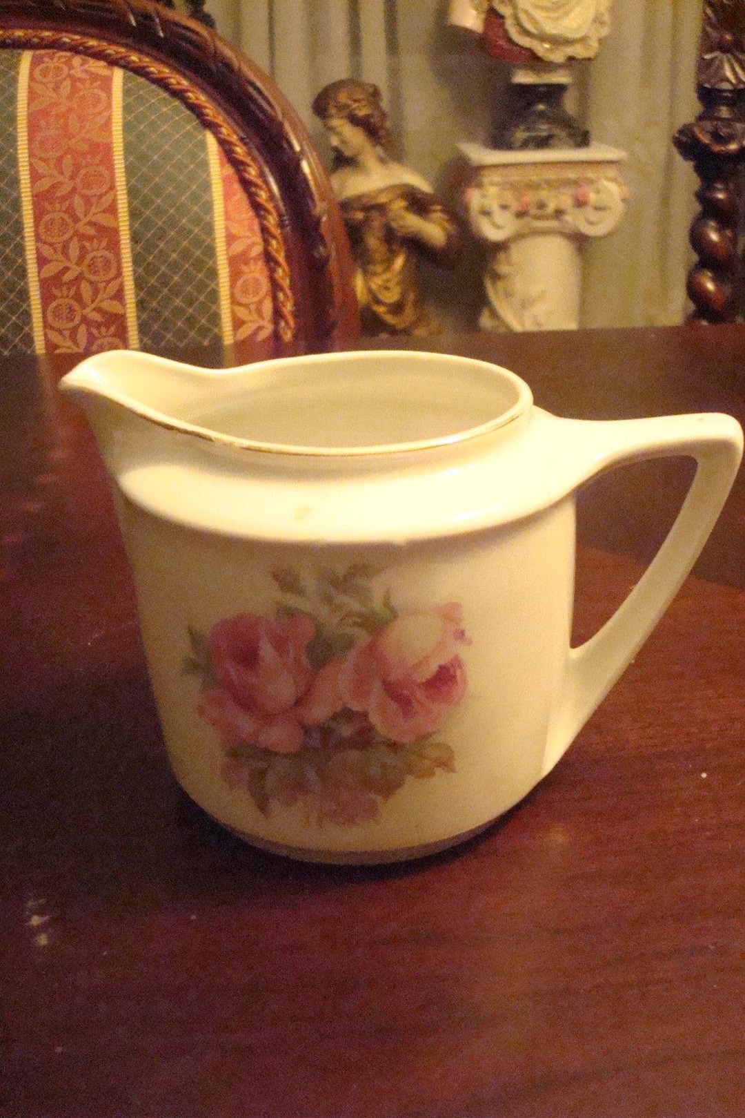 O.G. Otto Grunert, Eisenberg,turingia, Germany,pink Roses Creamer ...