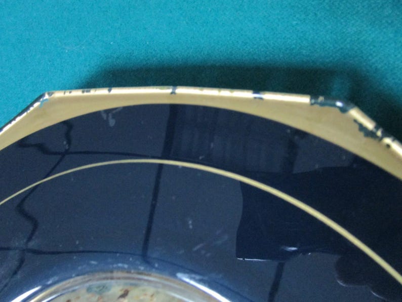 Glass Plate Center Shadow Box Butterfly and Dry Flowers 10" 6 Sides[*a1 ...