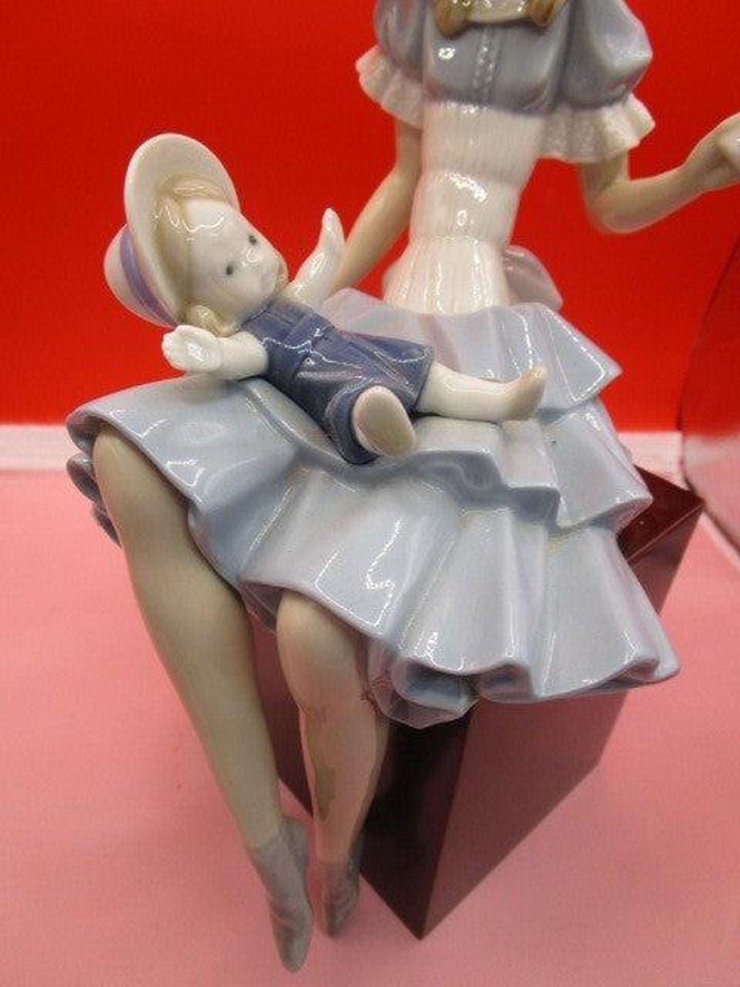 Lladro Figurine Feeding the Doll | Girl Feeding Baby Doll | Retired ...