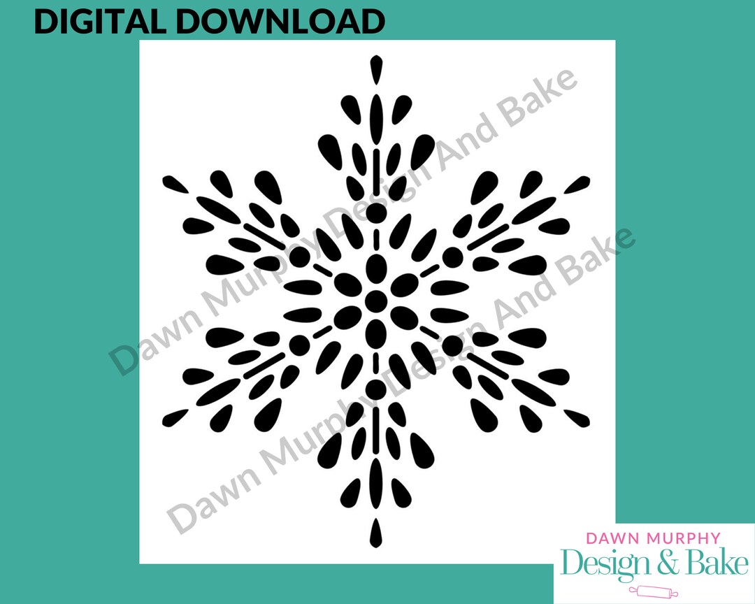 DIGITAL DOWNLOAD SVG Cookie Stencil - Snowflake Design (style 2) Snow ...