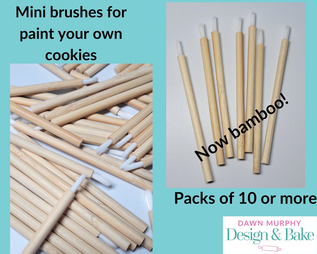 Mini Paint Brushes for Paint Your Own Cookies/biscuits - Cookie/biscuit ...
