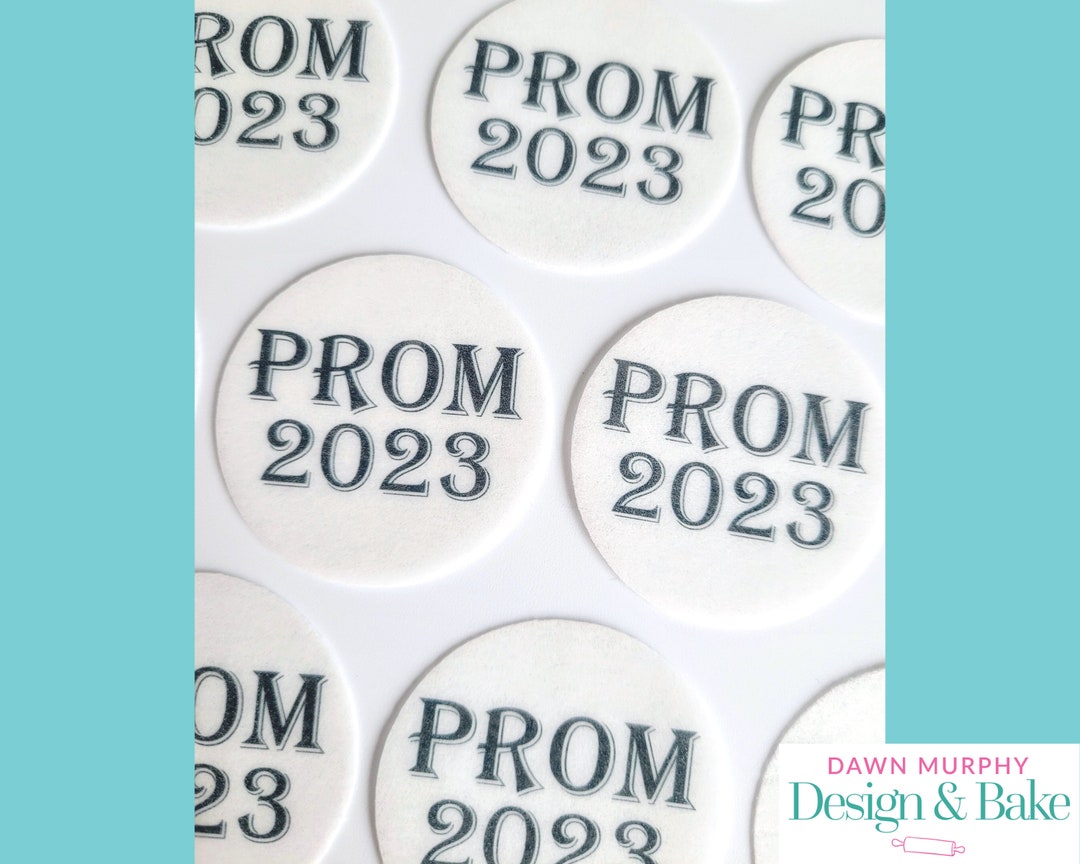 Prom 2025 Edible Toppers Pre Cut for Cakes Cupcakes Drinks Cookies ...