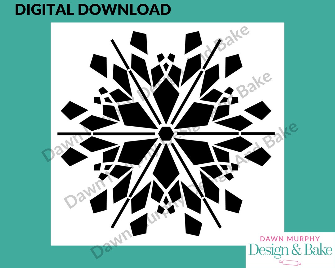 DIGITAL DOWNLOAD SVG Cookie Stencil - Snowflake Design (style 1) Snow ...