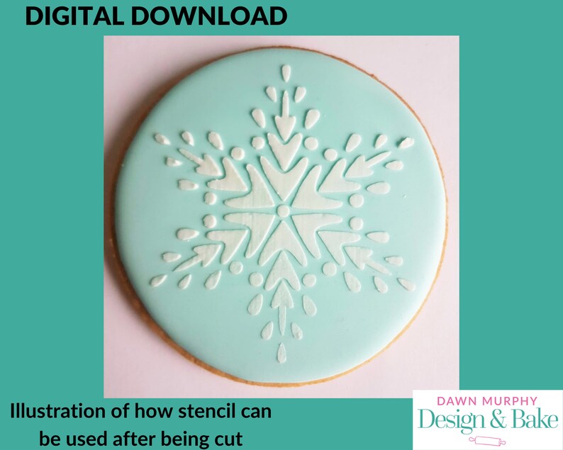 DIGITAL DOWNLOAD SVG Cookie Stencil - Snowflake Design (style 3) Snow ...