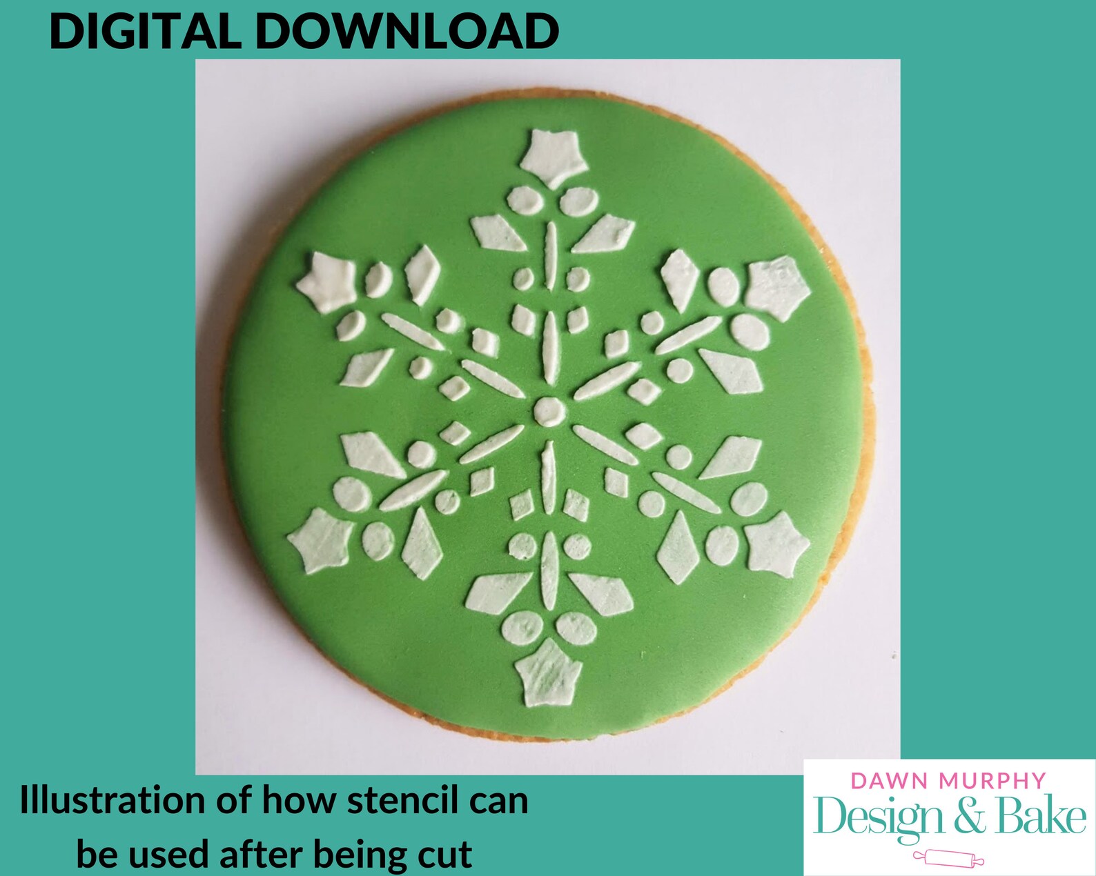 DIGITAL DOWNLOAD SVG Cookie Stencil 4 Snowflake Designs | Etsy