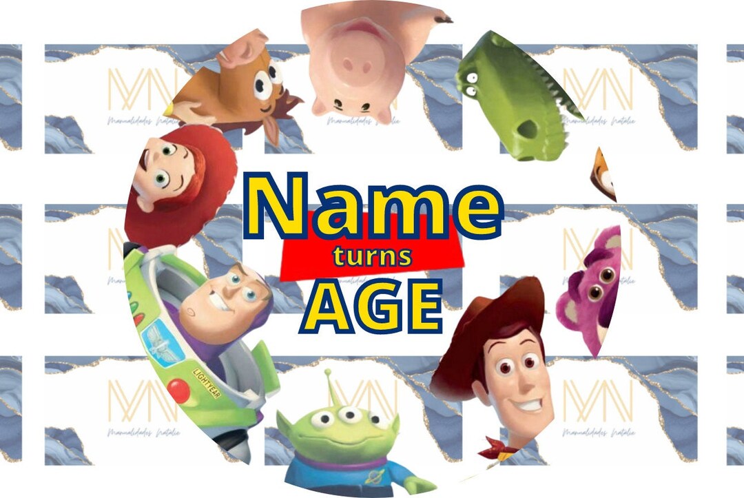 Toy Story Personalized Sticker Template (digital File) - Etsy