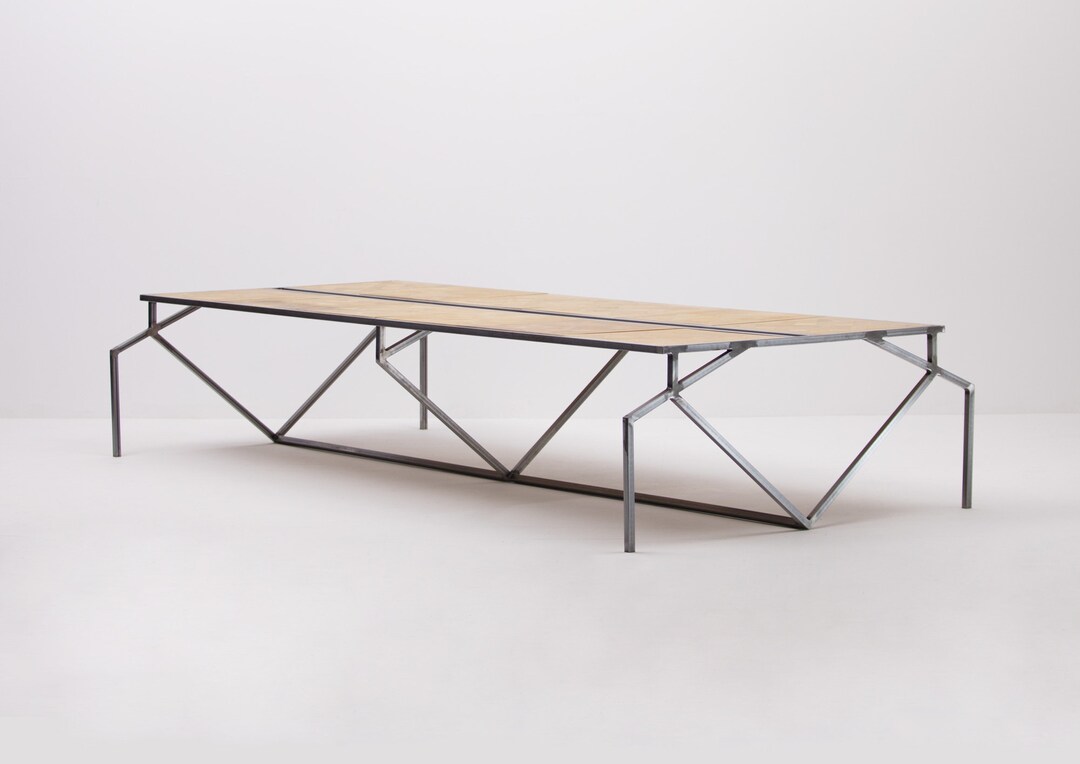 Group Work Station / Team Desk OUM - Steel & High-quality Oak Parquet ...