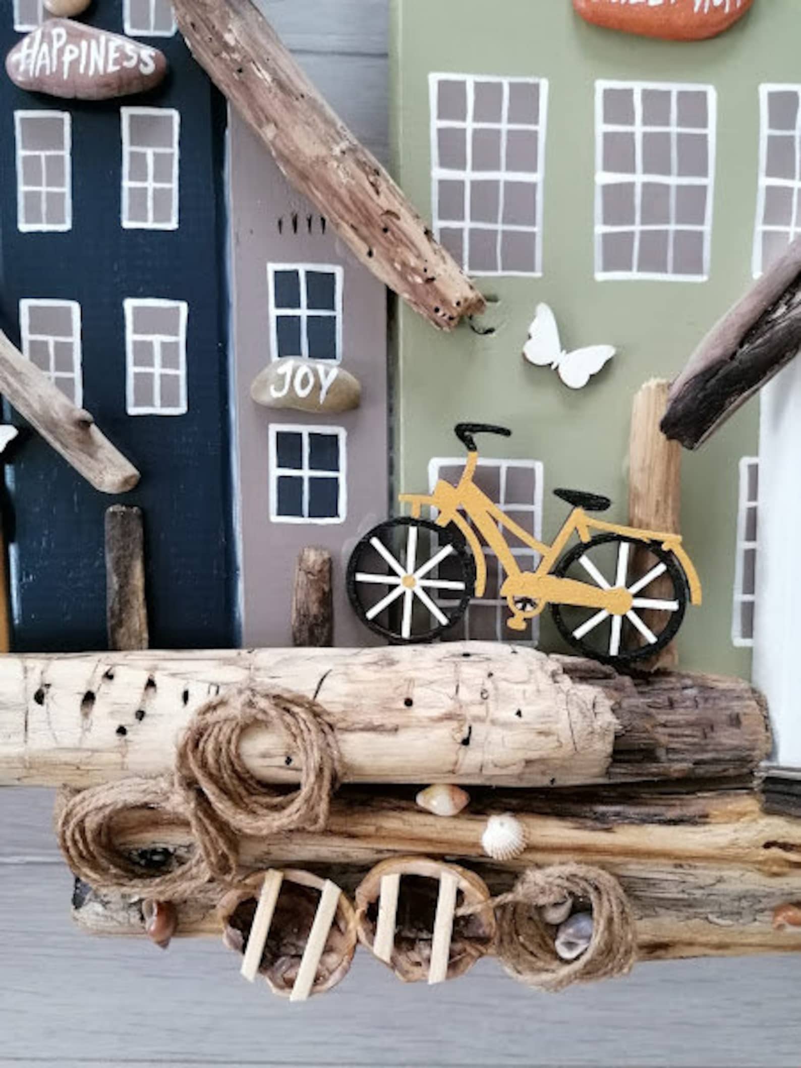 Wood Model Miniature Houses Wall Hangings Tiny Village - Etsy