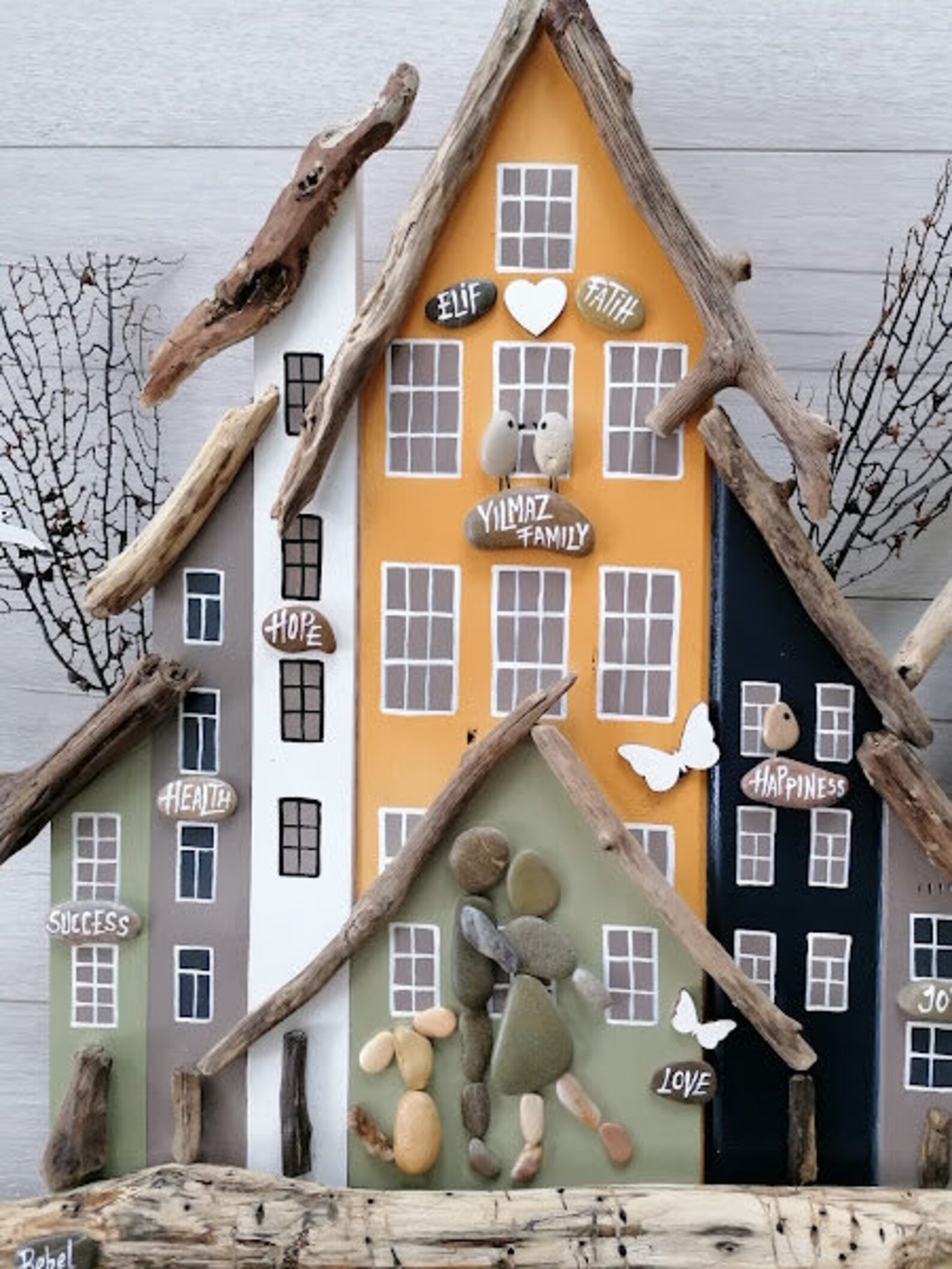 Wood Model Miniature Houses Wall Hangings Tiny Village - Etsy