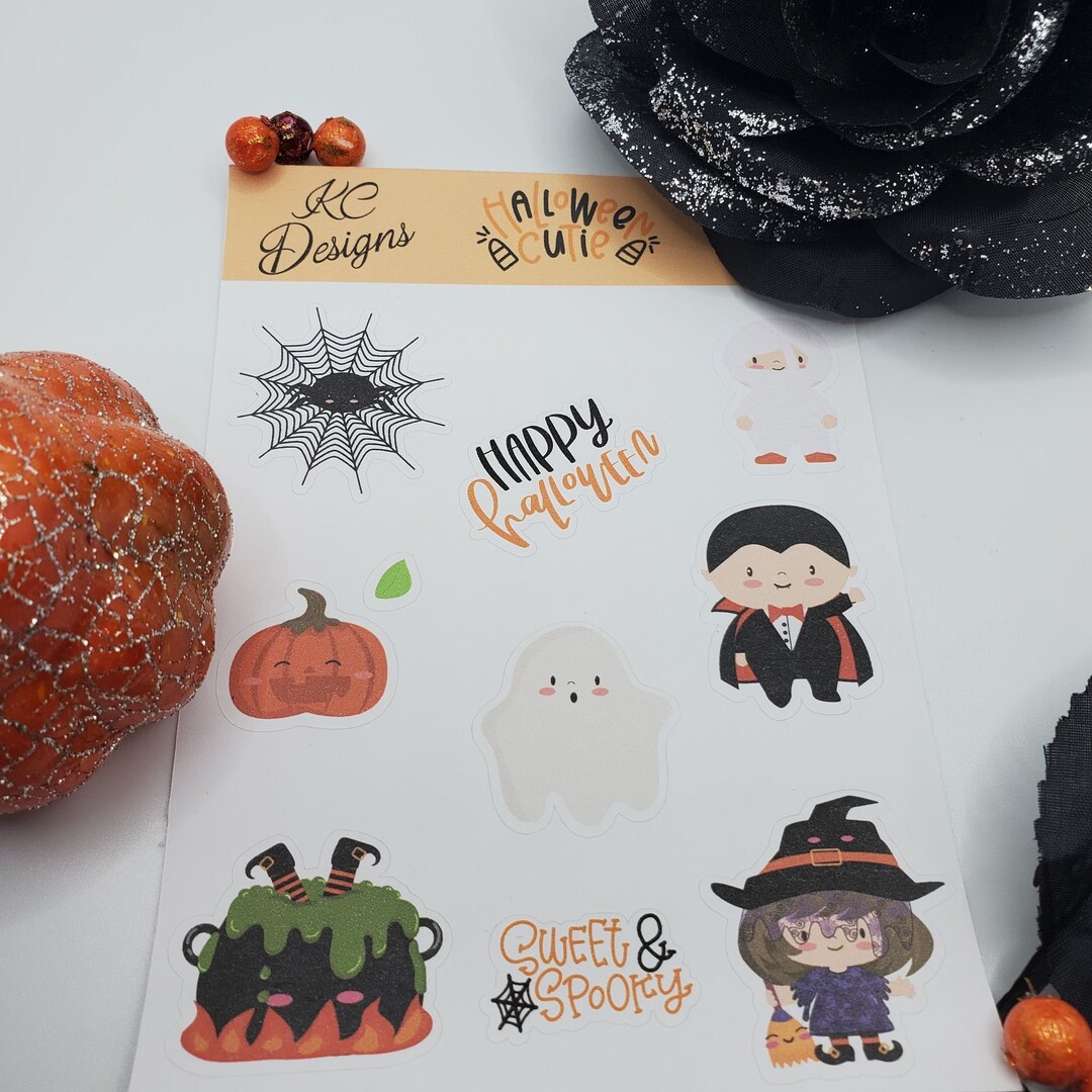 Sticker Sheet /spooky Cuties /halloween Stickers / Bujo - Etsy