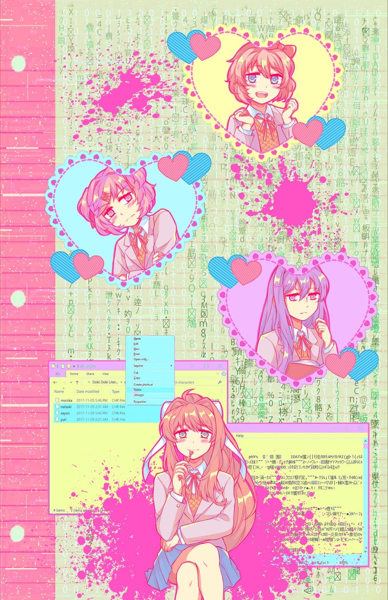11 X 17 Doki Doki Literature Club Print - Etsy Canada