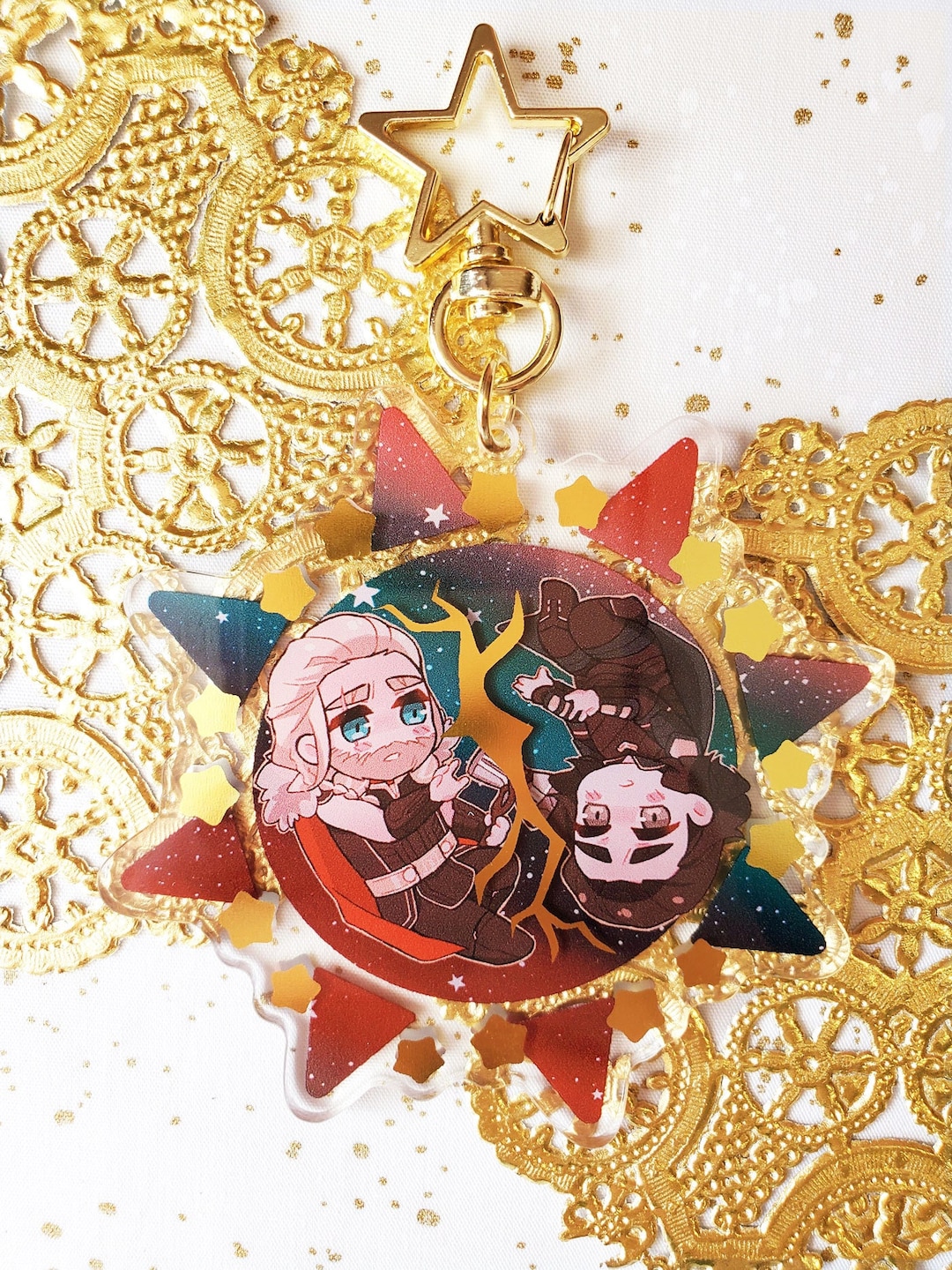 Thor & Loki 3 Inch Gold Foil Charm - Etsy