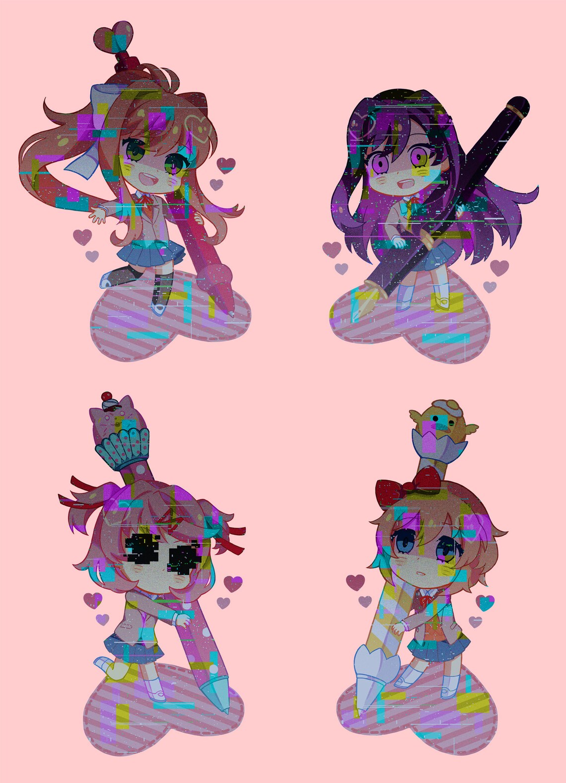 Doki Doki Literature Club 2.5 Inch Charms - Etsy