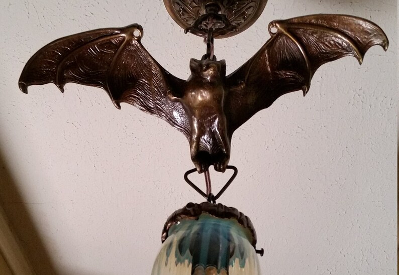 TL Fabulous BAT Gothic Table Lamp Solid Bronze Artist-made USA | Etsy