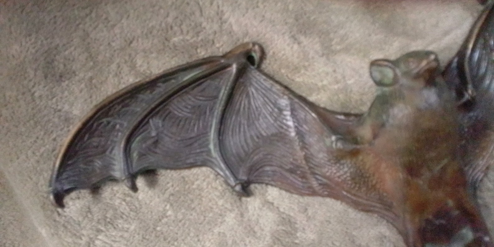 TL Fabulous BAT Gothic Table Lamp Solid Bronze Artist-made USA | Etsy