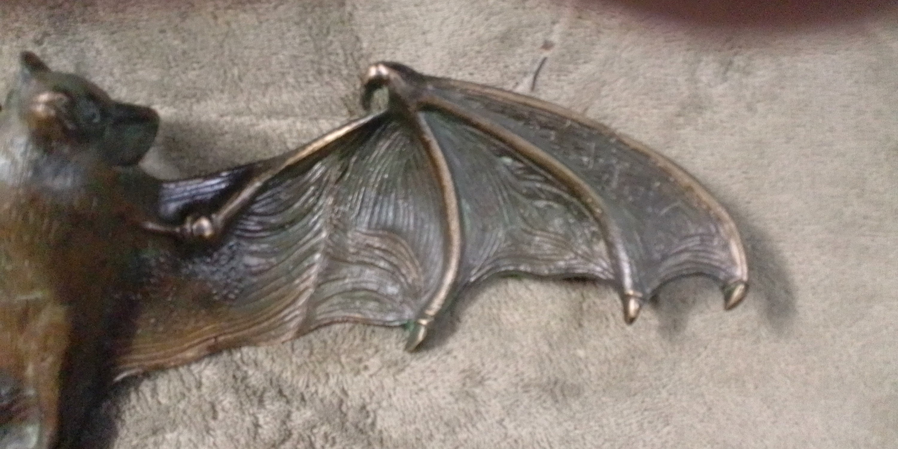 TL Fabulous BAT Gothic Table Lamp Solid Bronze Artist-made USA | Etsy