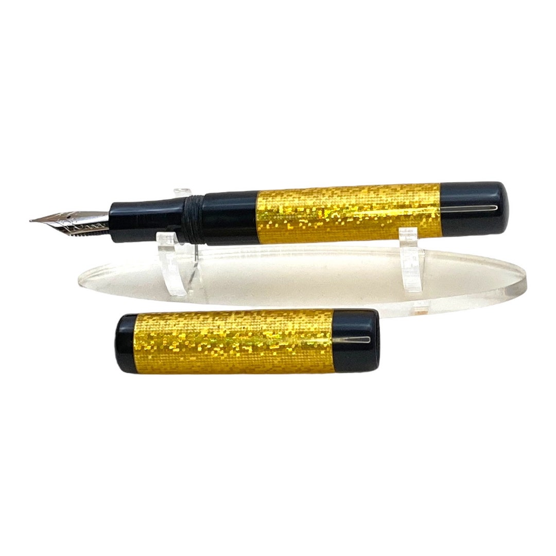 Reflective Gold and Black Ultem Fountain Pen - Etsy