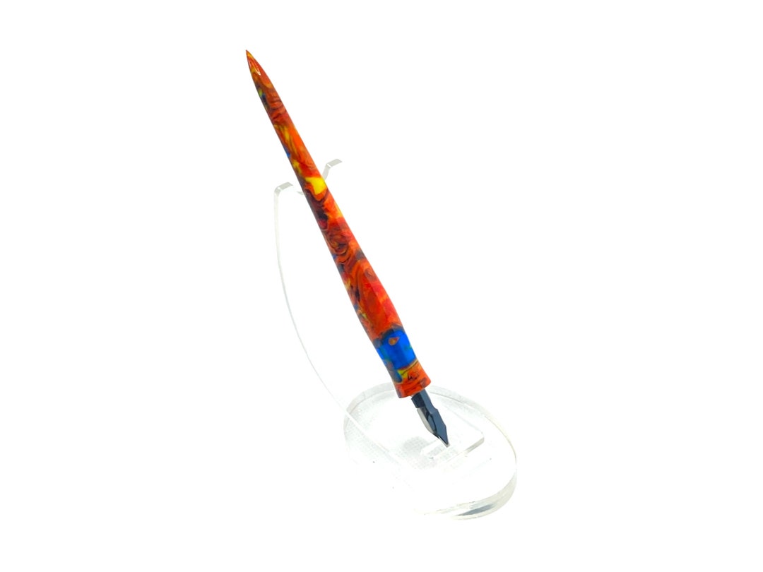 Nib Holder - Dip Pen - Dank Blue Fire - Etsy