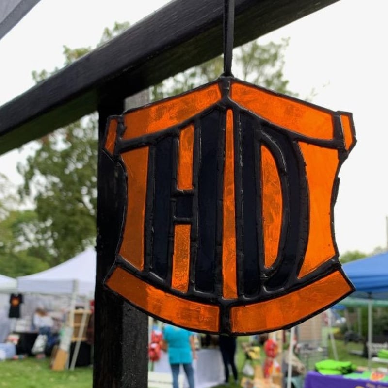 Harley Davidson Art Glass - Etsy