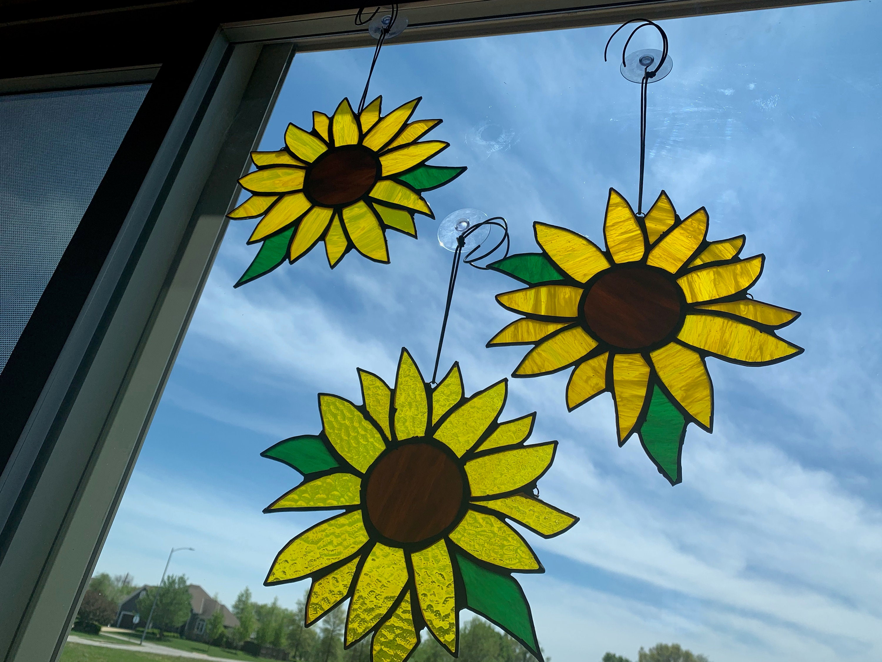 Sunflower Stained Glass 10in X 10in - Etsy