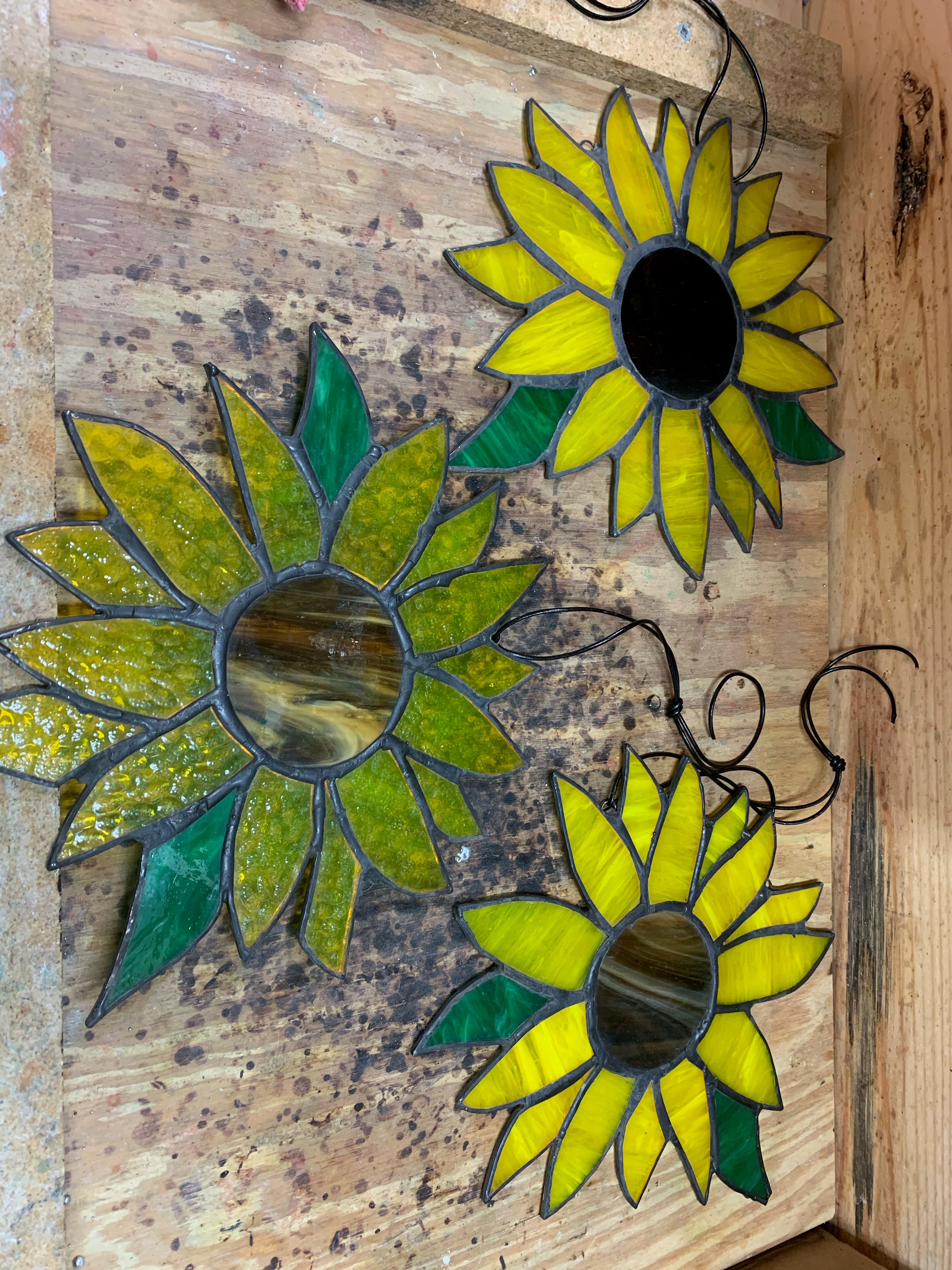 Sunflower Stained Glass 10in X 10in - Etsy