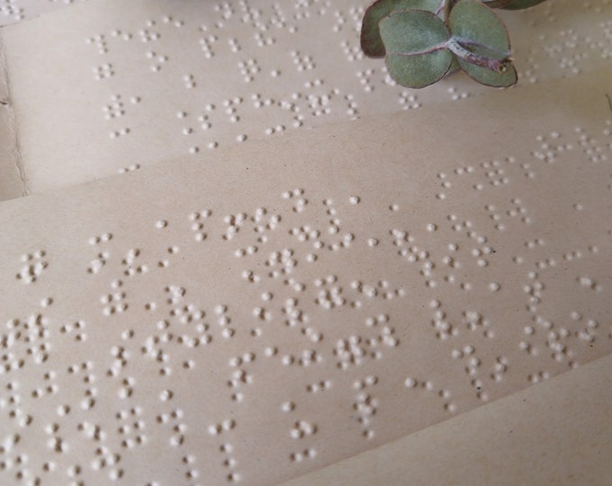 Braille Pages, Vintage Braille Papers for Journaling and Art Practice ...