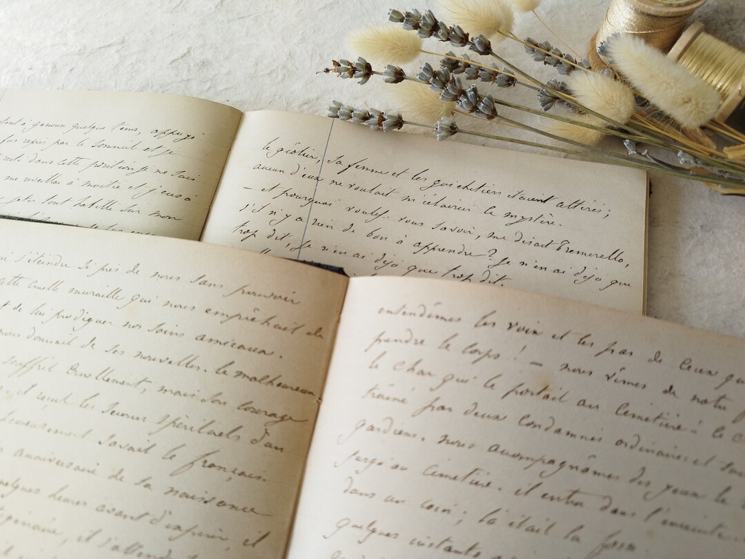 Two Handwritten Notebooks From 1859 in French. - Etsy