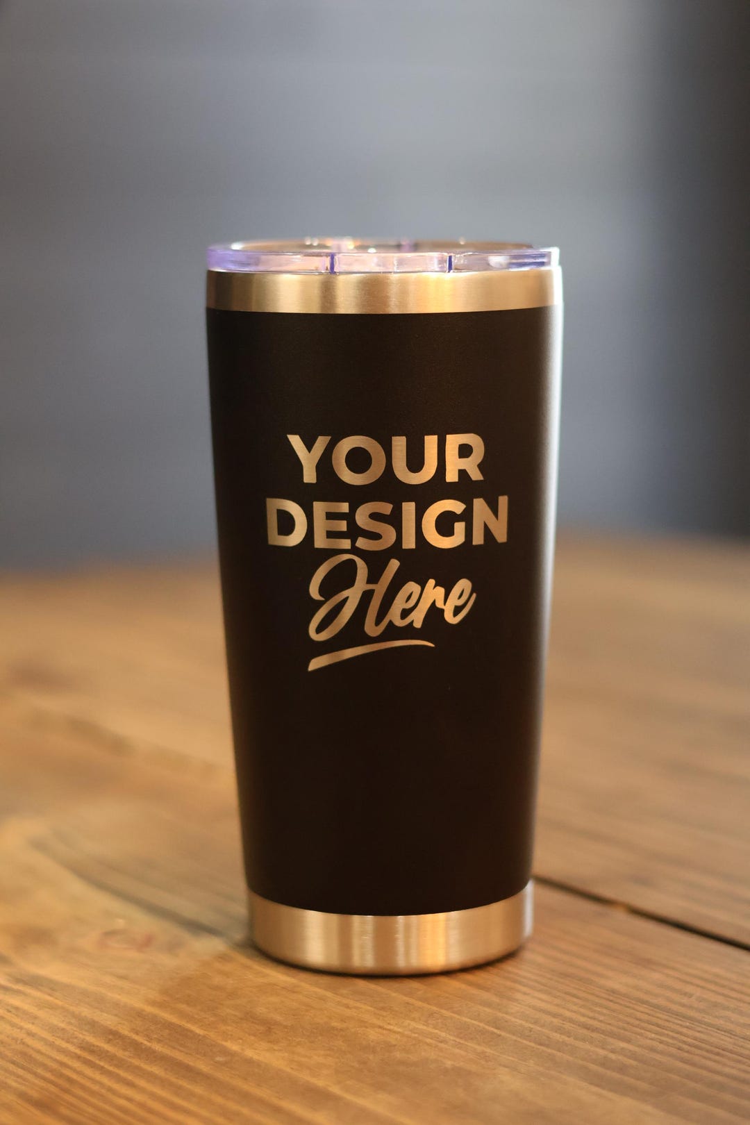 Engraved 20 Oz Black Powder-coated Tumbler – Personalized Stainless ...