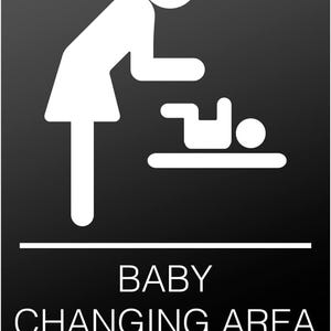 ADA Baby Changing Area Restroom Acrylic Sign - 6x9 Inches Bathroom Sign ...