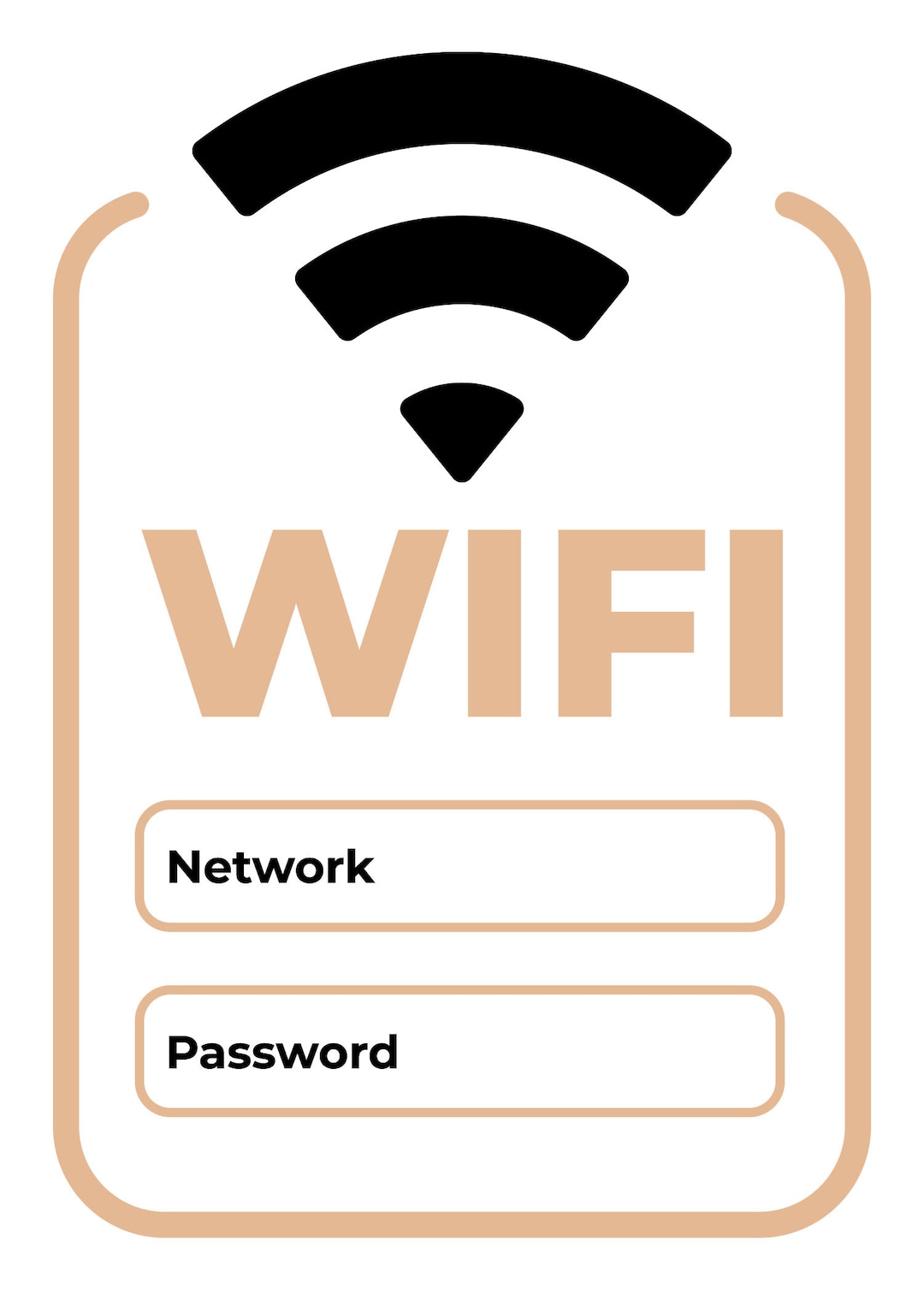 5x7 Acrylic Wifi Network and Password Display Stand - Airbnb Amenities ...